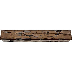 Ekena Millwork MANUPC04X04X60ZD Pecky Cypress Faux Wood Fireplace Mantel, 4"H x 4"D x 60"W, Premium Aged