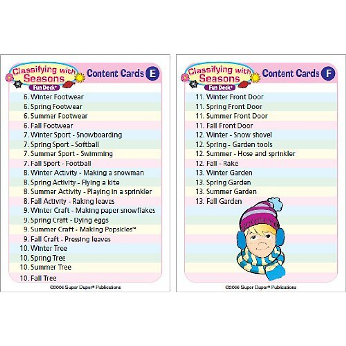 Super Duper Publications | Classifying with Seasons Fun Deck Flash Cards | Educational Learning Resource for Children