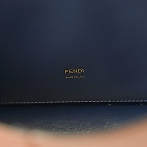 Fendi Kan U Rust Brown Calfskin Leather Large Shoulder Bag 8BT314