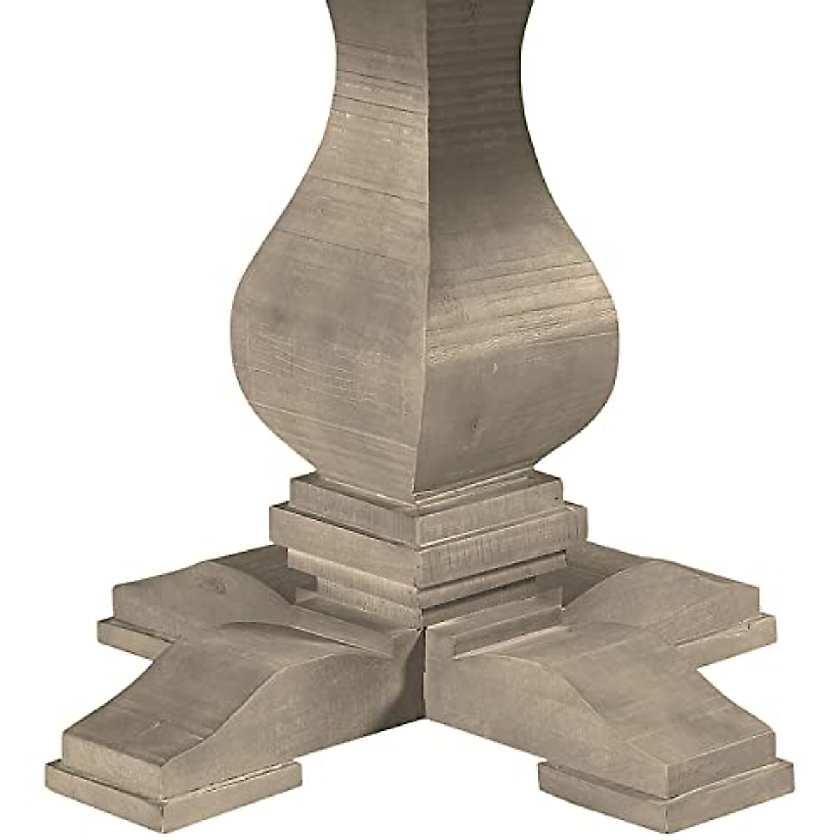 Hanover 54" Cimarron Mango Round Pedestal Table with Natural Washed Wood Finish, Rustic Hand-Crafted Modern Farmhouse Furniture for Home, Kitchen, Dining Room, Seats up to 4