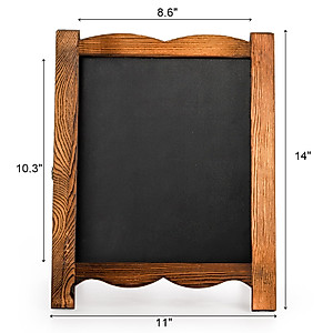 Tosnail 11" x 14" Framed Tabletop Chalkboard Signs, Double-Sided Chalk Board Magnet Board, Decorative Bulletin Boards, Rustic Wooden Blackboard, Small Menu Board for Home, Kitchen, Crafts, Party Decor