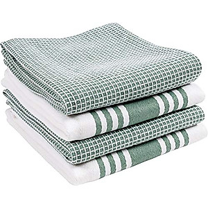 KAF Home Kitchen Towels, Set of 4 Absorbent, Durable and Soft Towels | Perfect for Kitchen Messes and Drying Dishes, 18 x 28 – Inches, Sage
