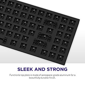 NZXT Function MiniTKL - Compact Tenkeyless Gaming Keyboard – Gateron Red Mechanical Switches: Linear, Fast, and Quiet – Hot-Swappable – RGB Backlit – Aluminum Top Plate – Sound Dampening Foam – Black