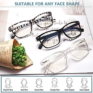 CLASAGA Progressive Multifocus Reading Glasses for Women, Blue Light Blocking Ladies Computer Readers with Spring Hinge (3 Mix Color, 1.75, multiplier_x)