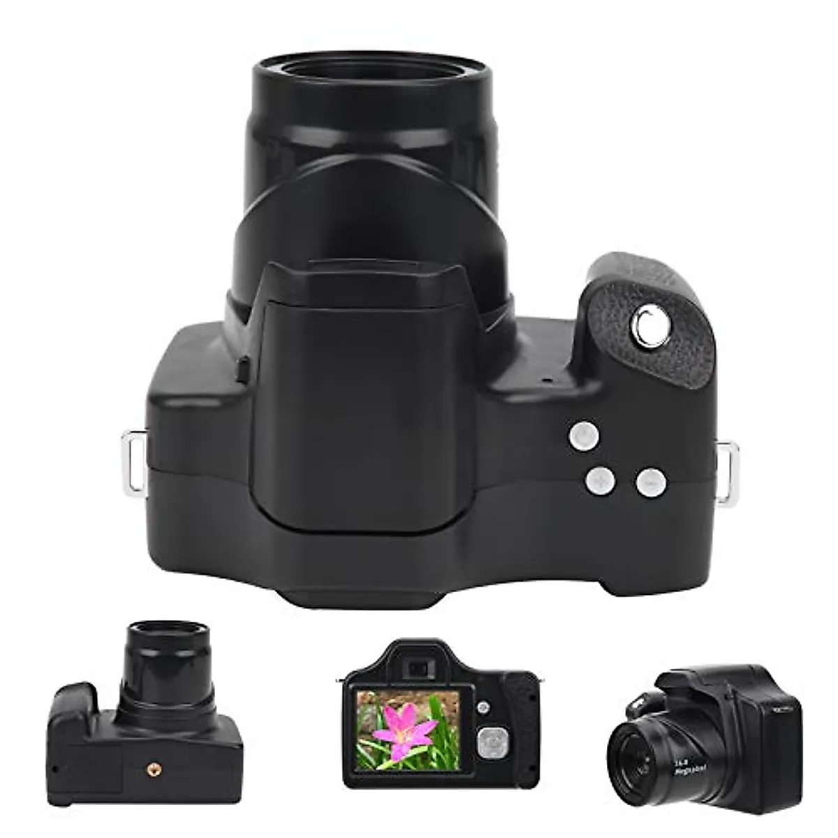 Jopwkuin Digital Camera, Point and Shoot Camera Lightweight and Portable for Home Use for Travel(Standard Version + Wide-Angle Lens)