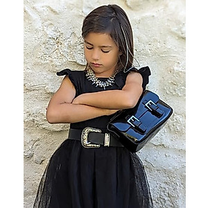 Arshiner Girls' Tulle Sundress Summer Flower Princess Wedding Dress for Toddler Girl (Black, 2T)