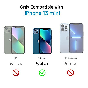 Anqrp Designed for iPhone 13 Mini Case, [Support Wireless Charging] Soft Silicone Slim Anti-Scratch Phone Case for iPhone 13 Mini 5.4 inch, Black