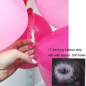 100Pcs Balloon Garland & Arch Kit-100pcs Blue Yellow Red Latex Balloons, 16 Feets Arch Balloon Strip for Birthday Baby Shower Decorations