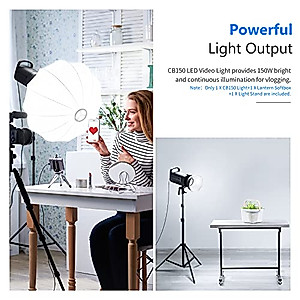 Neewer 150W 5600K LED Video Light, CB150 2.4G LED Video Lighting Kit with Light Stand/Bowens Mount/Remote/Lantern Softbox, 13000Lux/1m, CRI/TLCI 97+ for Photo Video Studio Lighting Photography