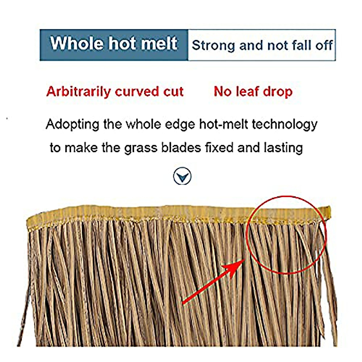 Pealihuy Mexican Straw Roof Thatch Roof Decoration Palm Thatch for Tiki Bar Hut, Patio, Party, Thatch Roofing Decorations,1 PCS