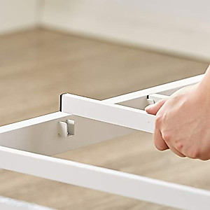 ZINUS Florence Full Panel Metal Platform Bed Frame / Mattress Foundation / No Box Spring Needed / Easy Assembly, White, Twin