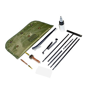 Sniper Grunt .22 Gun Cleaning Jags Brush Kits Brass Case Gun Cleaning Tool Kit, 10-Piece Complete Rifle Cleaning Kit in Heavy Duty Carry Case.