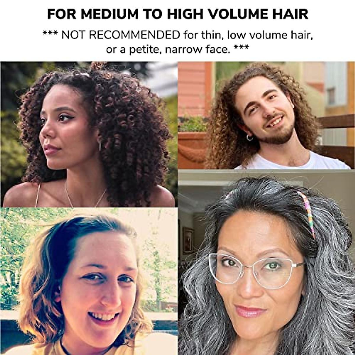 Zazzy Bandz Sunglasses Headband (Made in USA): Curly Thick Hair Headband - Medium & Large Size Glasses Headbands - The Viral Headband (Combo: Original + Relaxed, Espresso)