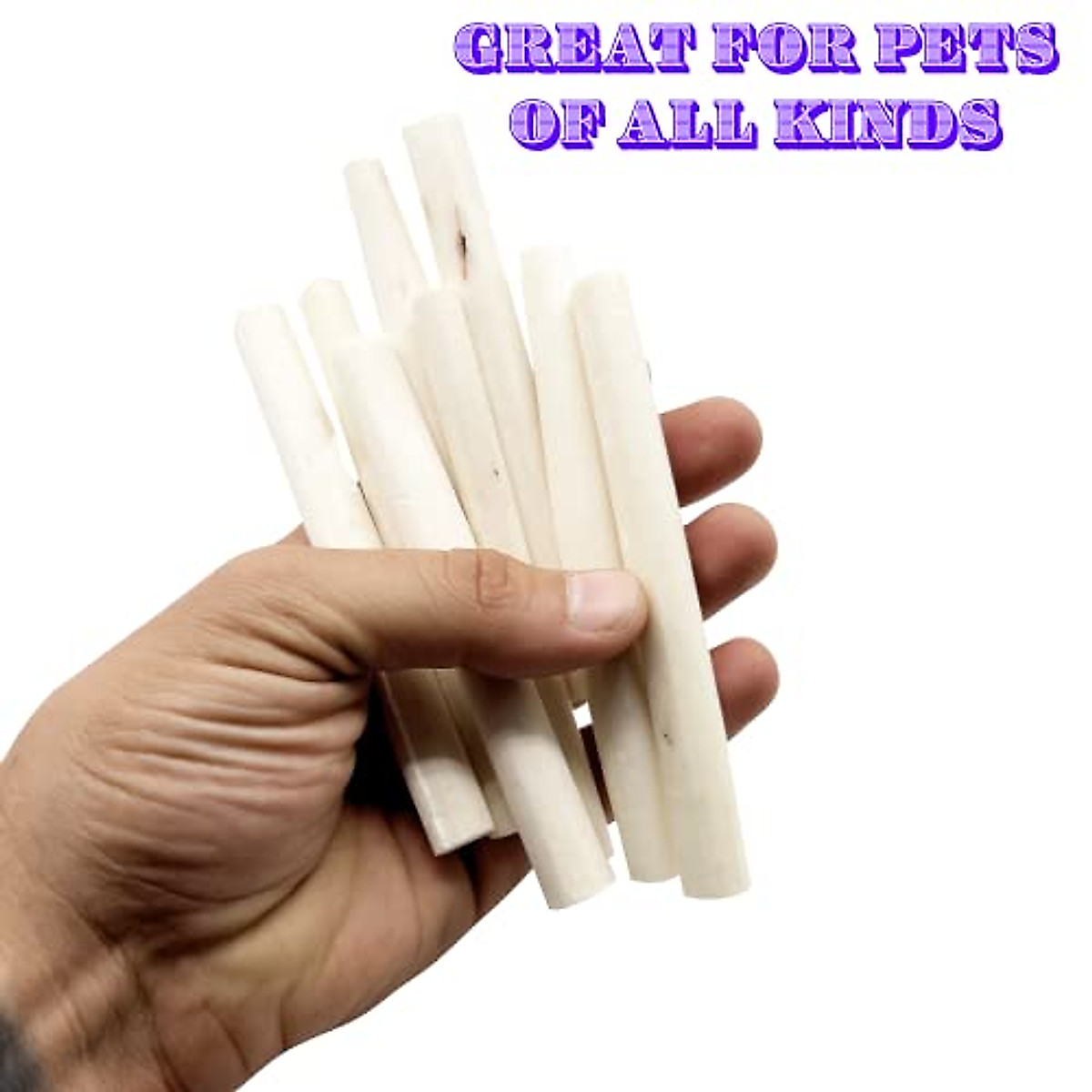 Mandarin Bird Toys by M&M 5513 Skinny Sola Logs Pk12 - Handcut Air Dried Natural Sola Wood Sticks, Easy for Birds to Chew and Shred, Lightweight, Break by Hand, Delight for Small Size Pets