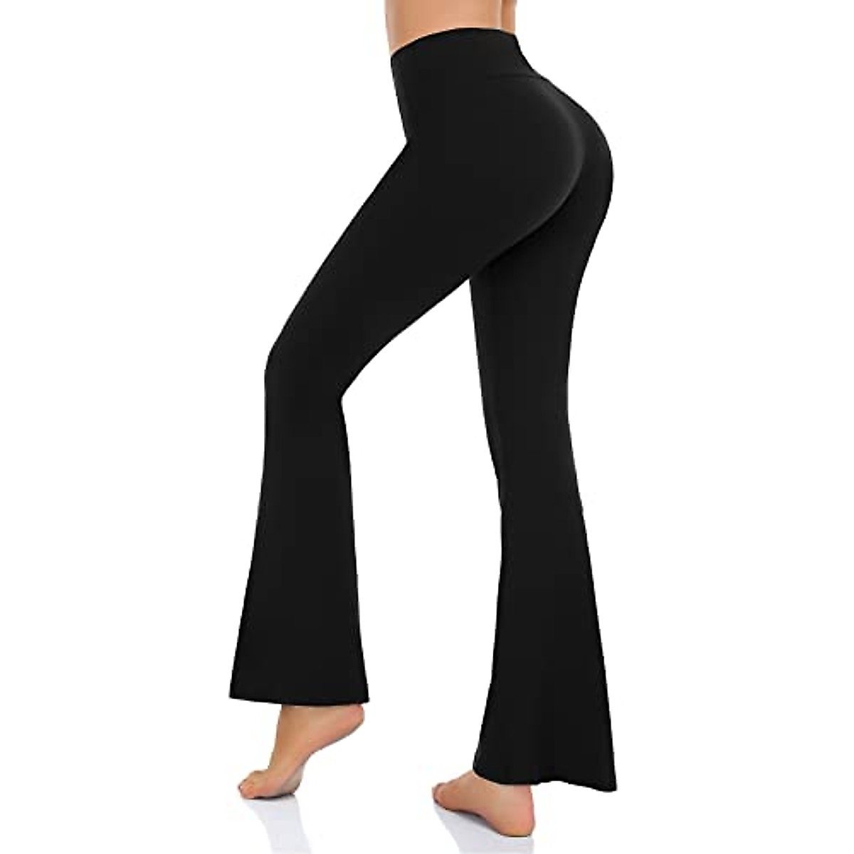 Women’s Bootcut Yoga Pants - Flare Leggings for Women High Waisted Crossover Workout Lounge Bell Bottom Jazz Dress Pants (X-Large, Black)