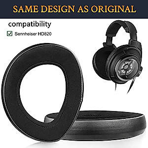 SOULWIT Professional Nano Cloth Earpads Replacement for Sennheiser HD820/HD 820 Over-Ear Audiophile Reference Headphones, Ear Pads Cushions with Noise Isolation Memory Foam