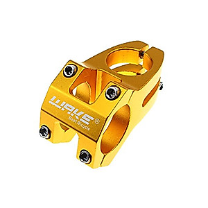 WAKE 31.8 Stem 45mm Bike Stem Mountain Bike Stem Short Handlebar Stem for Most Bicycle, Road Bike, MTB, BMX, Fixie Gear, Cycling (Aluminum Alloy, Gold)