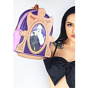 Loungefly X LASR Exclusive Disney Little Mermaid Ursula & Vanessa Lenticular Mini Backpack - Fashion Cosplay Disneybound Cute Backpacks