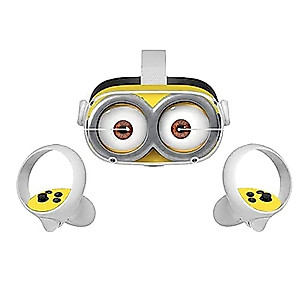 Oculus Quest VR 2 Accessories Lens Cover Funny Eyes Lens Protector with Cute Little Yellow Stickers Skin