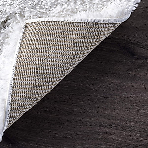 nuLOOM Gynel Contemporary Shag Area Rug, 8x10, Snow White