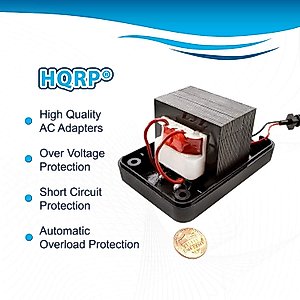 HQRP AC Adapter Compatible with Nintendo NES Game Console MW41-0900800A 7-38012-24010-6 NES-001 NES-002 NES-101 Power Supply Cord Transformer