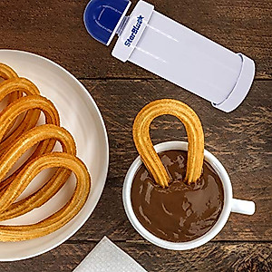 Churrera Churro Maker by StarBlue with FREE Recipe e-Book - Easy tool for Deep Fry churro in 8 difference shapes