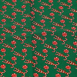 10 Pieces Christmas Fabric Bundles Sewing Quilting Craft Multi Color Cotton Squares Patchwork Christmas Bells Tree Element Printing Fabric for DIY Dress Apron Party Supplies