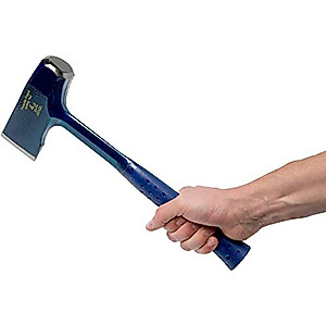 ESTWING Fireside Friend Axe - 14" Wood Splitting Maul with Forged Steel Construction & Shock Reduction Grip - E3-FF4, Blue