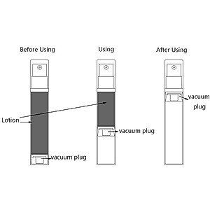 5ML Airless Pump Bottle-Empty Refillable Airless Vacuum Pump Cream Lotion Bottle Travel Bottles Toiletries Liquid Container for Cosmetic Make-up Pack of 6 (Transparent)