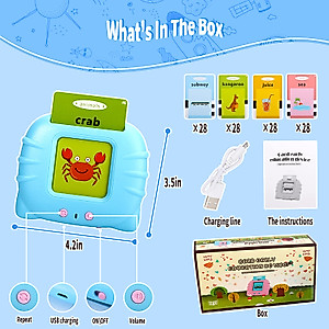 Talking Flash Cards Learning Toys for 2 3 4 5 6 Year Old Boys Girls, LIONVISON Autism Sensory Toys for Autistic Children with 224 Words, Preschool Montessori Toys and Birthday Gift for Kids Ages 2-6