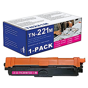 INDI 1 Pack TN221M TN221 TN221 Magenta Toner Cartridge Replacement for Brother HL3140CW 3150CDN 3180CDW 3170CDW DCP9015CDW 9020CDN MFC9130CW 9140CDN 9330CDW 9340CDW Printer.