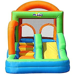 Inflatable Castle and Slide, Indoor Children S Slide Family Outdoor Children S Playground Multifunctional Inflatable Jumping Bed Colors 396 213 244Cm