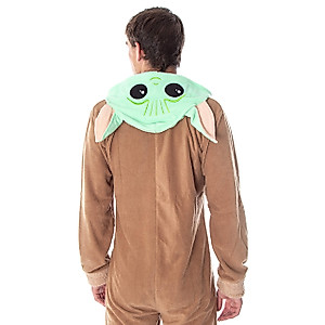 Star Wars Adult Unisex Baby Yoda The Child Costume One-Piece Union Suit Pajama Onesie For Men And Women (2X/3X)