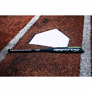 Rawlings RAPTOR USA Baseball Bat | -10 | 1 Pc. Aluminum | Dark Green | 27 inch