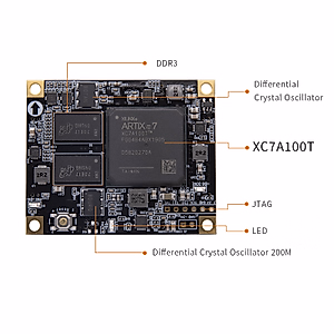 ALINX AC7100B AC7200 FPGA SoM with AMD Artix 7 XC7A100T XC7A200T 1GB DDR3 SDRAM 16 MB QSPI FPGA Core Board System on Module EMC ROHS Testing CE Certification Industrial Grade