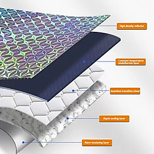 QODOLSI Pack-1 Car Windshield Sunshade, 51.1" x 23.6" Front Windshield Sunscreen Heat Shield, Front Window Sun Protector Cover, Universal for Auto SUVs UV Rays & Sun Heat Interior Protector (Silver)