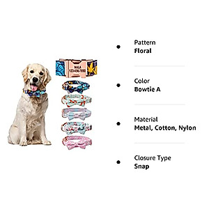 Personalized Dog Collars with Bowtie for Female Dogs,Cute Custom Dog Collar for Girl Dog Engraved with Name and Phone Number for Puppy Small Medium Large Dogs