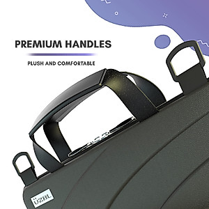 UZBL 11-11.6 Inch Protective Always-on Chromebook Hard Case with Accessory Pouch and Adjustable Shoulder Strap