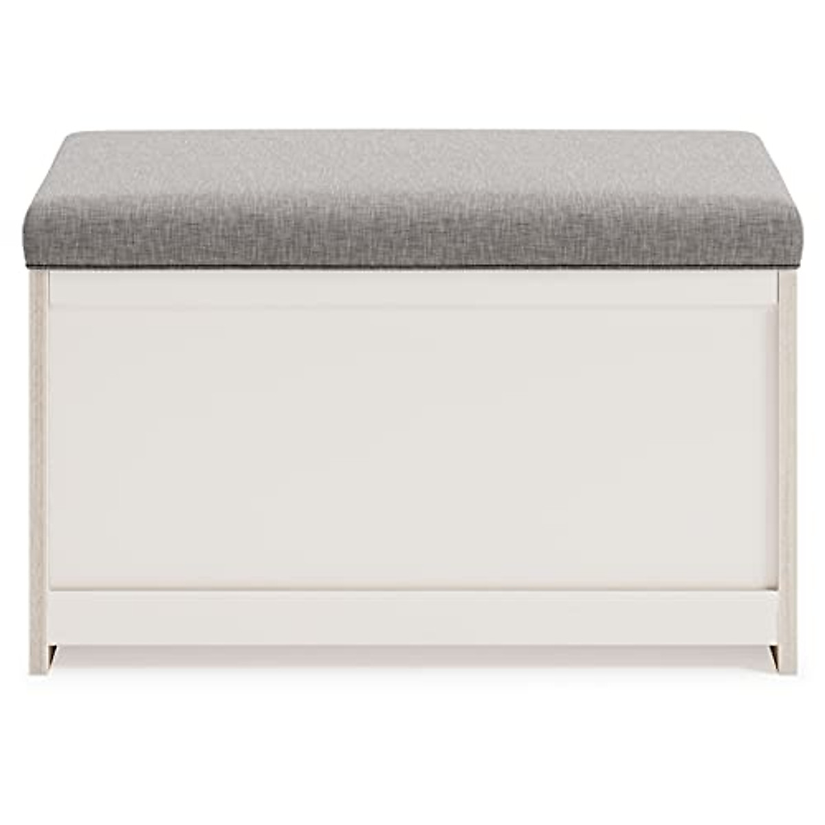 Signature Design by Ashley Blariden Upholstered Storage Bench with Removable Baskets, Gray