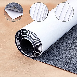BENECREAT 15.5 x 78.5 Dark Gray Adhesive Felt Sheets Fabric Sticky Sheets Fabric Peel Stick for DIY Costume Making and Jewelry Box