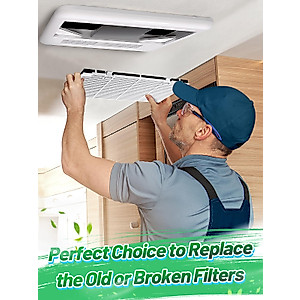 RV Air Conditioner Replacement Filters- 40 x 16 x 0.6 Inches RV Air Filter, Can Cut to Fit for Most Air Conditioner Filters- RV A/C Filter Replacement RV AC Foam Filter RV Accessories, Black (50PPI)