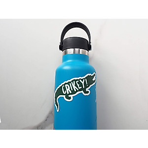 Crikey Sticker, Cute Crocodile Stickers for Hydroflask, Crocodile Dundee Quote, Croc Hunter Australian Sayings, Aussie Quotes, Reptile Decal