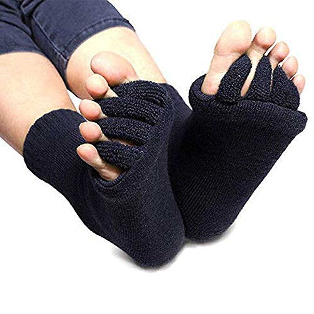 Toe Separator Socks Yoga Sports Gym Health Massage Foot Alignment Socks