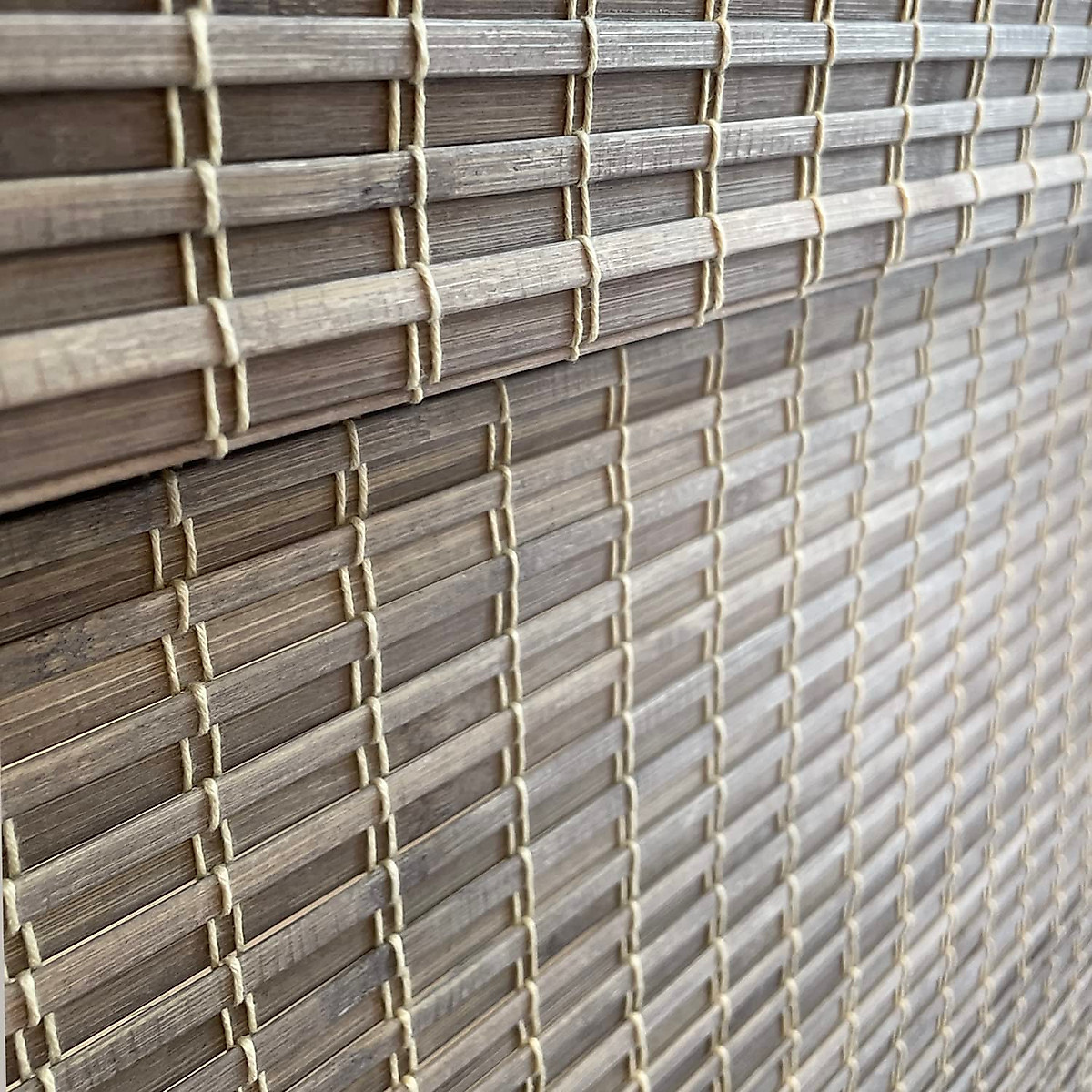 MOOD Custom Bamboo Shades | Rustic | Cordless Bamboo Roman Shades for Windows and Doors (Natural Woven) | Rustic (Great Privacy) | Sample Swatch Kit