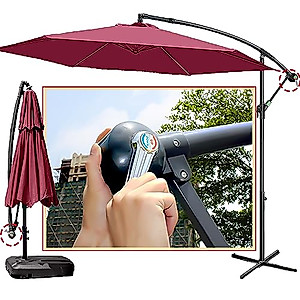 Yunsuelo Patio Umbrella Accessories, Outdoor Umbrella Parts Replacement Heavy Duty Holder Umbrella Hand Crank for Picnic Beach Patio Courtyard, Crank Handle