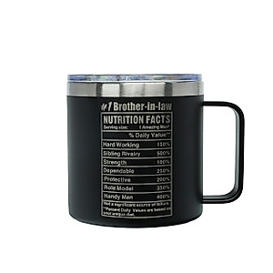 FROOBLEQUIRK I Smile Because You Are My Brother In Law Tumbler, 14 Oz Stainless Steel Traveling Cup – Funny Gift For Brother-In-Law From Sister-In-Law For Christmas or Birthday