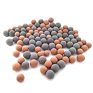 MEIMEI 100 Pcs Aquarium Tank Mineral Balls,Fish Tourmaline Balls Accessories Freshwater Aquarium Rocks,Live Shrimp Betta Fish Crayfish Food