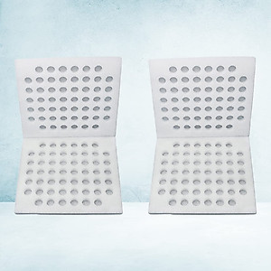 2 Sets 4pcs Refrigerator Quail Egg Tray Small Eggs Trays Eggs Dispenser Pheasant Container Egg Case Portable Mini Fridge Pearl Quail Eggs Tray Minifridge Cartons White Flat Mustard