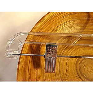 NAHANCO 600RC Plastic Skirt/Pant Hanger with Short Metal Swivel Hook and Pinch Clips, Heavy Weight, 14", Clear (Pack of 100)