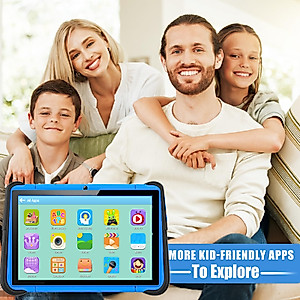 Kids Tablet 10 inch Tablet for Kids Toddler Tablet Wifi Kids Tablets for Toddlers with Case 2+64GB Children's Tablet Android Kids Learning Tablet for Boys Parental Control Dual Camera Netflix Youtube
